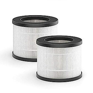 Medify MA-18 Genuine Replacement Filter for Allergens, Smoke, Wildfires, Dust, Odors, Pollen, Pet Dander | 3 in 1 with Pre-filter, True HEPA H13 and Activated Carbon for 99.9% Removal | 2-Pack