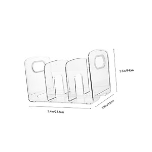 NOLITOY Exquisite Book Organizer Acrylic File Organizer Study Book Ends Bookends Exquisite Book Holders Crafted Book Ends Decorative Book Ends Books Desktop Book Stand Plastic Student