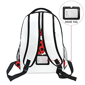 Krafig Ladybug Watercolor Boys Girls Kids School Backpacks Bookbag, Elementary School Bag Travel Backpack Daypack