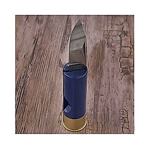 Beretta Shotgun Shell Stainless Steel Hunting Pocket Folding Knife, Blue