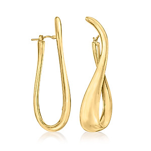 Ross-Simons Italian 18kt Gold Over Sterling Silver Twisted Hoop Earrings