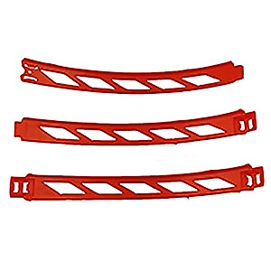 Replacement Parts for Hot Wheels Playset GLC96 - Track Builder Unlimited Triple Loop Kit ~ Replacement 3 Red Track Loops ~ A1 A2 & A3