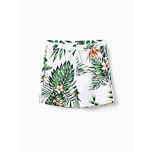 IFFEI Mommy and Me Swimsuits One Piece Monokini Bathing Suits Floral Printed Family Matching Swimwear Women: M