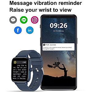 Yihou Smart Watch with Text and Call (Make/Answer Call) Fitness Tracker Waterproof Pedometer Step Counter Calorie Sport Message Reminder Smart Watch for Android Phones Compatible iPhone