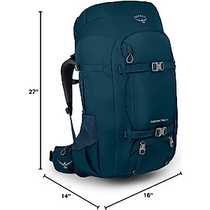 Osprey Fairview Trek 70 Women's Travel and Backpacking Backpack, Night Jungle Blue