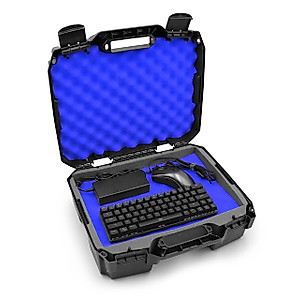 CASEMATIX 15.6" Hard Laptop Case with Shock-Absorbing Interior Foam Protection Compatible with 15" Gaming Laptops and Accessories, Fits Laptops up to 15” x 10.5" Max