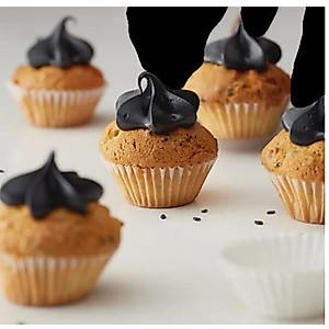 Decony Mini White Baking Cups Cupcake Liners ,candy cups - 1" X 3/4" ideal use for holding truffles , chocolate covered strawberries , candy and nuts - 1000 pc.