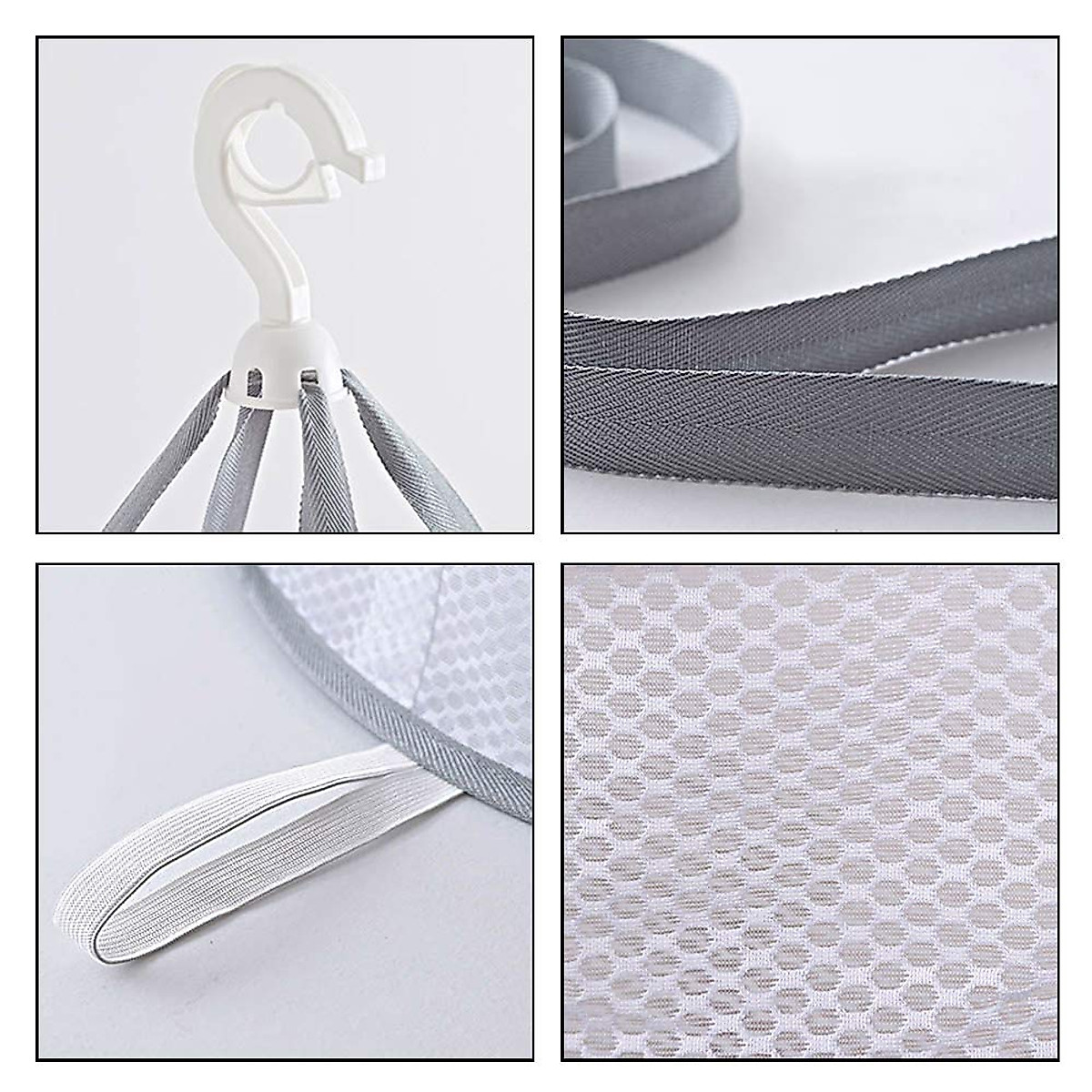 AYE Large Size Sweater Hanging Dryer, 2 Tier Folding Drying Rack, Lay Flat to Dry Mesh Clothes Hanger for Sweater, Delicates and Swimsuit