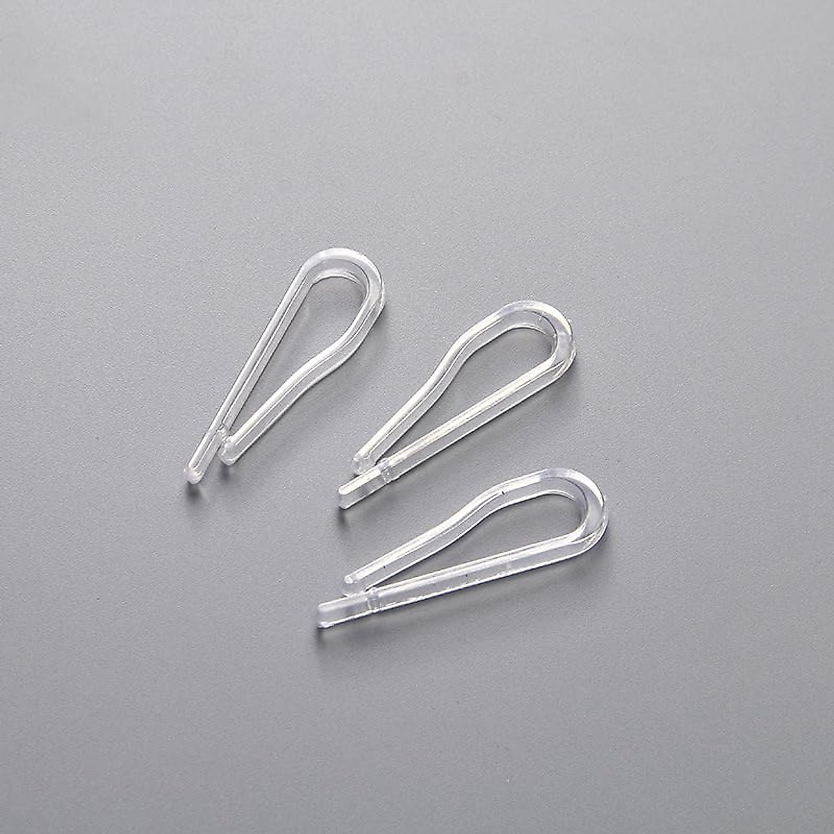 2.2inch/55mm 100Pcs Transparent Plastic U Shape Alligator Clips with Teethless， Clear Shirt Clips for Shirt Folding tie Socks Pants Fixed Clothes in Place