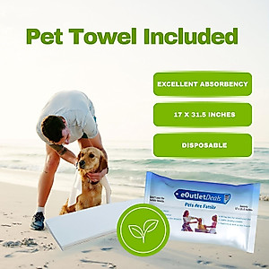 Perimeter Technologies Invisible Fence Collar Battery - Brand Compatible - Includes eOutletDeals Pet Towel (4 Pack)