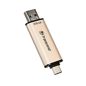 Transcend 256GB JetFlash 930C USB 3.2 Gen 1 Flash Drive TS256GJF930C, Golden hue