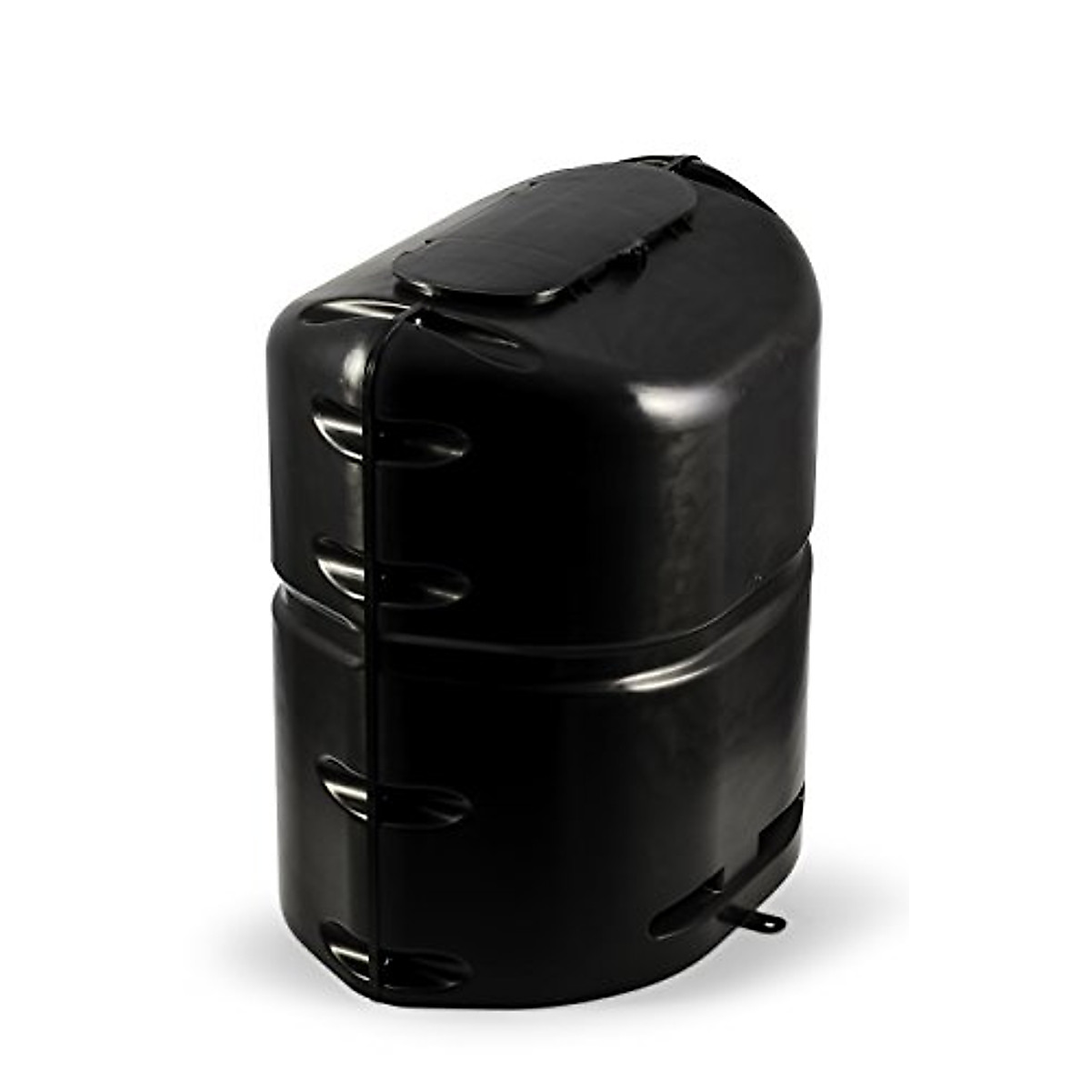 Camco Single RV Propane Tank Cover | Features a Removable Top Panel, a Heavy-Duty Polymer Construction, and Fits 20lb. Steel Single Tanks (40578), Black