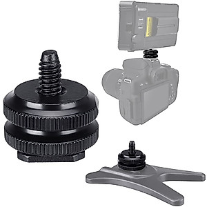 10pcs 1/4 Inch Cold Shoe Mount Adapter and Hot Shoe Flash Stand Adapter Kit for DSLR Camera Rig, Camera Flash Shoe Mounts for Light Tripod