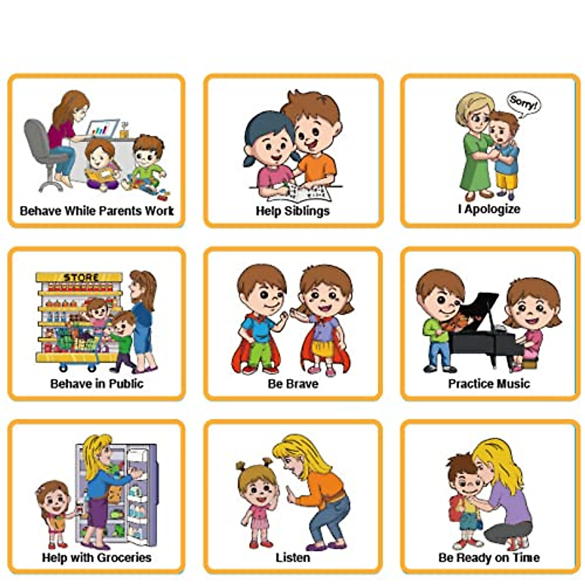 kanru Star Reward Chart Supplemental Pack – 27 Responsibility Magnets