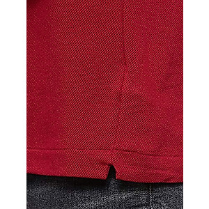 Lacoste Mens Short Sleeve L.12.12 Pique Polo Shirt, Bordeaux Red, L