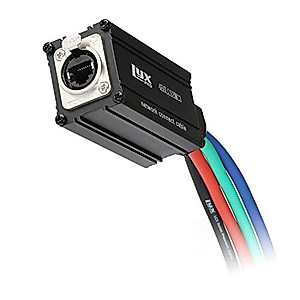 Lyxpro 4 Channel XLR Cable Snake AES & DMX – Connect 4-channle XLR to 30' Single Ethercon Cat6 Cable