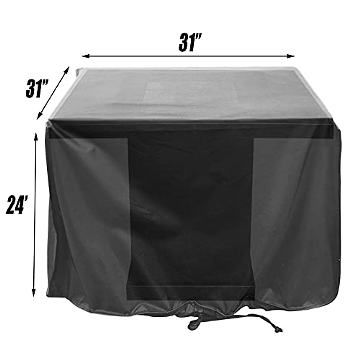 Gas firepit Cover, 31 inches (L) X 31 inches (W) X 24 inches (H)