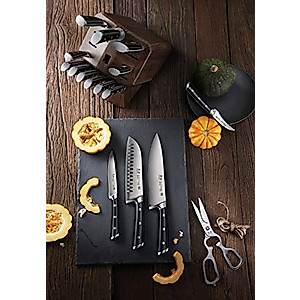 Cangshan S Series 1024043 German Steel Forged 17-Piece Knife Block Set, Walnut
