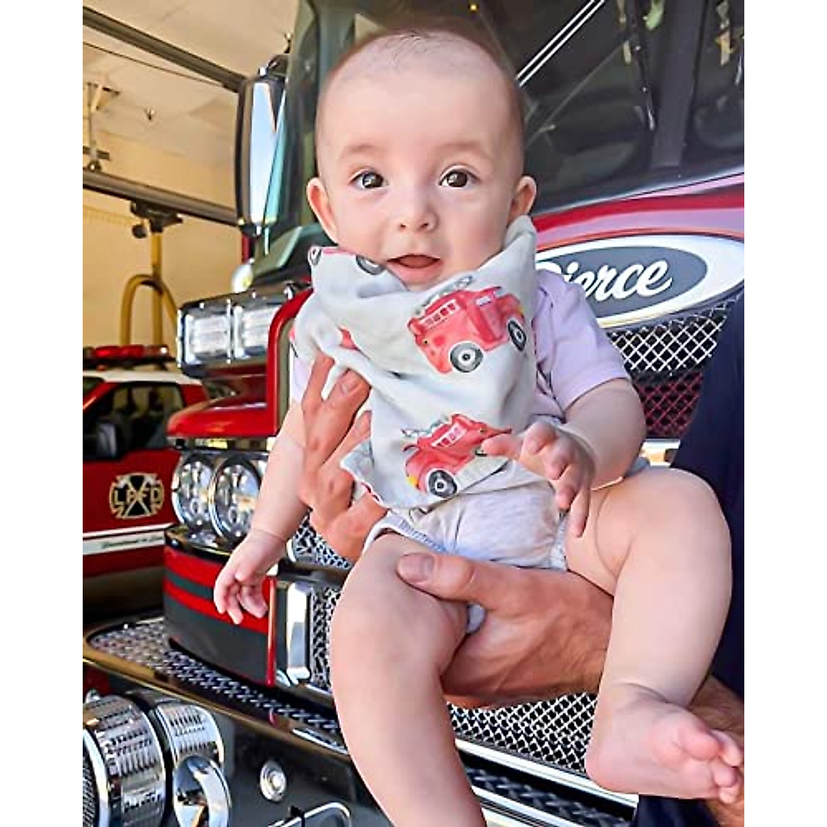 immispace - Ultra Soft Swaddle Blanket | Muslin Blankets for Girls & Boys | Newborns & Infants Gifts | 30% Organic Cotton + 70% Rayon | Large 47" x 47" | Machine Washable (Fire Truck)