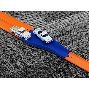 Hot Wheels Compatible Track Add-On Pack - Eco-Friendly PLA Plastic, Versatile Track Layout Pieces (Blue)