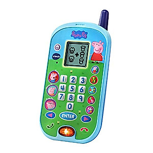 VTech Peppa Pig Let's Chat Learning Phone Blue 6.7 x 3.2 x 0.9 inches