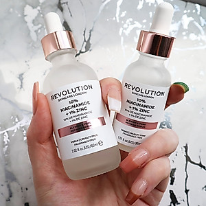 Revolution Skincare London, 10% Niacinamide + 1% Zinc Serum, Tackles Blemishes, Minimises Pore Appearance, Face Serum, 1.01 fl. Oz