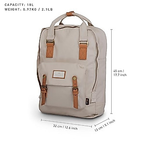 Doughnut Travel Laptop Backpack, Slim Durable Daypack Backpacks, Water Resistant Computer 18L Bag for Men & Women Fits 14 Inch Notebook(CLASSIC STONE)