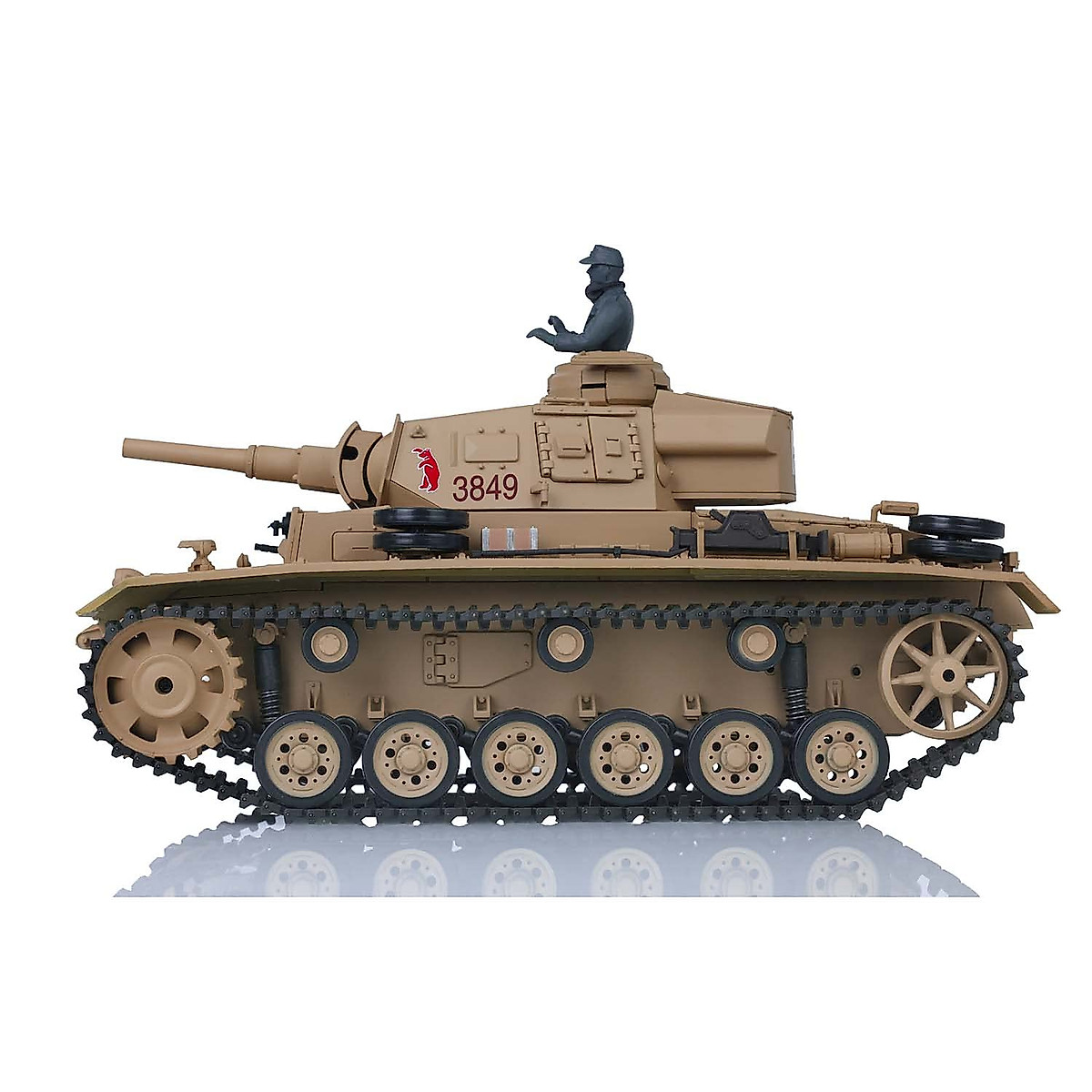 TOUCAN RC HOBBY Heng Long Tk7.0 1/16 Remote Control Tank Ir Bb Shoots Military Armored Car Smoke Effect (3849 Plastic Version)