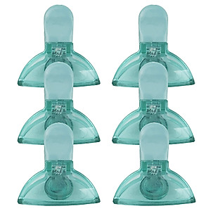 COOK WITH COLOR 6 Pc Chip Bag Clips with Magnet- Food Clips, Chip Clips, Small Bag Clips for Food Storage with Air Tight Seal Grip for Bread Bags, Snack Bags and Food Bags - (Teal)