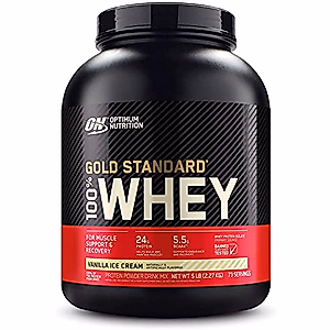 Optimum Nutrition Gold Standard Whey Vanilla Ice Cream -- 5 lbs