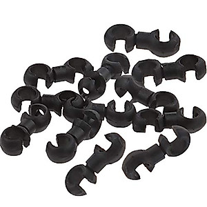 Saipe 10 Pcs Bike Cable Clasps Bicycle Rotatable S-Hook Clips for Brake Cable MTB Bike Road Bicycle
