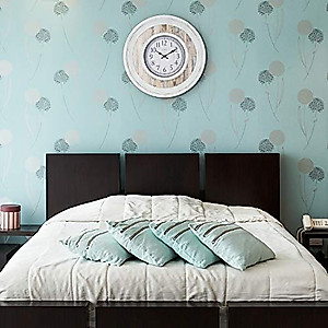 La Crosse Technology 404-3051B 20 Inch Weathered Wood Quartz Wall Clock, White