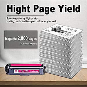 Feromyink Compatible TN225 TN-225 Toner Cartridge Replacement for Brother HL-3140CW 3150CDN 3170CDW MFC-9130CW 9340CDW DCP-9015CDW 9020CDN Printer (Magenta,1-Pack)