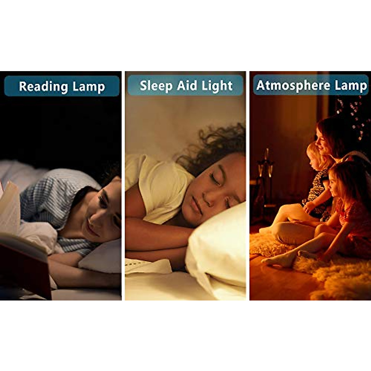 Wake Up Light Sunrise Alarm Clock for Kids, Heavy Sleepers, Bedroom, with Sunrise Simulation, Sleep Aid, Dual Alarms, FM Radio, Snooze, Nightlight, Daylight, 7 Colors, 7 Natural Sounds, Ideal for Gift
