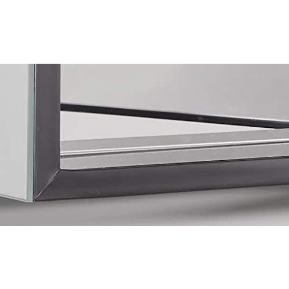 Robern PLM1630G Polished Edge, Classic Gray Interior ̶ Non-Handed PL Series 16" x 30" Flat Top Cabinet