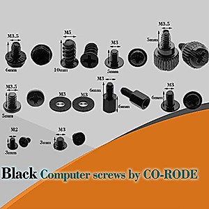 340pcs Motherboard Standoffs Risers Computer Screws Assortment Kit for HDD, SSD, Hard Drive, Computer Case, Motherboard, Fan, Power Graphics