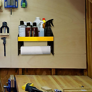 Su ying Garage Paper Towel Holder -paper towel holder wall Mount (with shelf),Garage Organization and Storage，Home, Shop Organization (13 x 9)