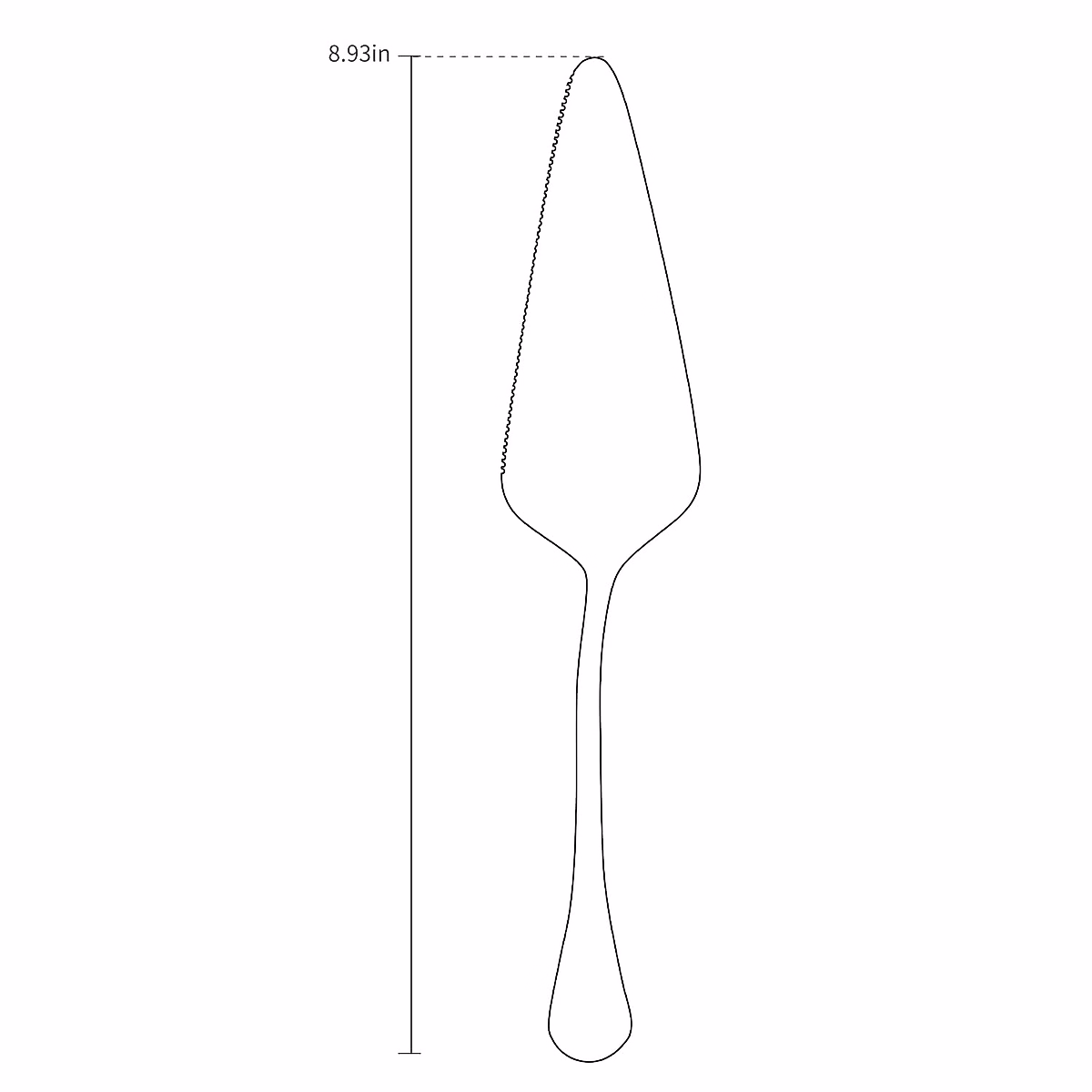 Gold Pie Server Stainless Steel, HOFTEN Cake Pie Pastry Server Set of 5, Professional Dessert Server For Cake Cheese Pie Pizza and more, Serrated Cake Knife （8.93inch Length)