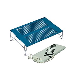 iClimb Mini Solo Folding Table Ultralight Compact for Backpacking Camping Hiking Beach Picnic (Blue - S)