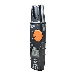 Klein Tools CL360 CL360 Electrical Tester, Open Jaw Fork Non-Contact Voltage Meter with TRMS Technology, with Case, Test Leads and Batteries