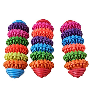 JJ Store Colorful Pet Dog Puppy Dental Teething Cleaning Chew Biting Toy Random Color