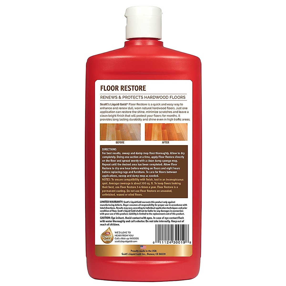 Scott's Liquid Gold Floor Restorer, Liquid, 24 oz, Mild, 24-Ounce, Model:30019