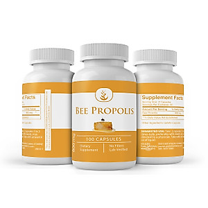 Pure Original Ingredients Bee Propolis, (100 Capsules) Always Pure, No Additives Or Fillers, Lab Verified