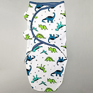 EYL Baby Swaddle Blanket Wrap for Newborn Boy and Girl Adjustable Infant Swaddle Sack Set, 0-3 Months, 2 Pack (Dinosaur, Small)