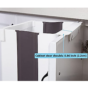 Weudes Hanging Kitchen Trash Can,Collapsible Small Garbage Can for Kitchen,Foldable Compost Bin with Trash Bag Holder for Cabinet Door/Car/Office/Bedroom/Bathroom/RV Traveling.