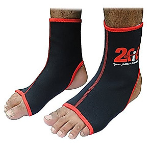 2Fit Elasticated Neoprene Ankle Foot Brace Support Pain Injury Relief Leg & Foot (S/M)