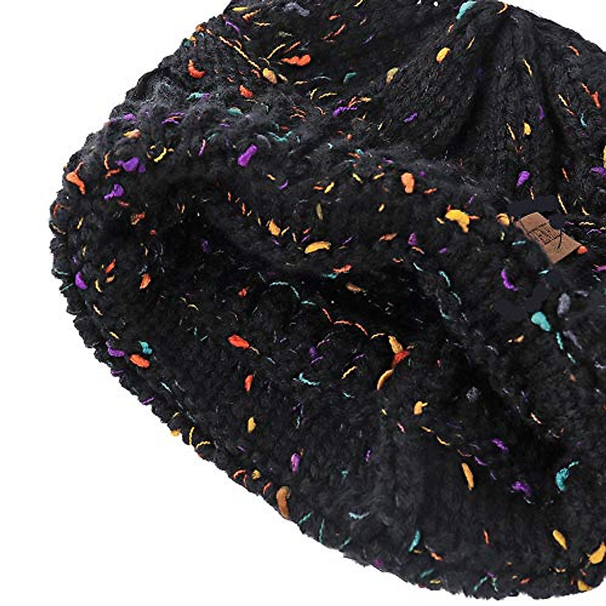 2PCS Parent-Child Family Beanie Cap Set, Mother & Baby Daughter/Son Winter Warm Knit Crochet Beanie Hat for Boys Girls Navy