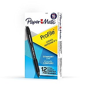 Paper Mate Profile Mech Mechanical Pencil Set, 0.7mm #2 Pencil Lead, Great for Home, School, Office Use (12 Count)