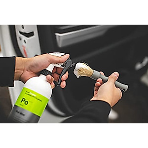 Detail Factory Boar Hair Detailing Brush Large, Comfortable Grip and Heavy-Duty Scrubbing for Interior, Exterior, Engine Bay, Wheels, Exhaust Tips, Textured Plastic