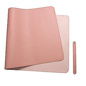 Everenty Writing Desk Pad Protector,Non-Slip PU Leather Desk,Mouse Pad,Office Desk Mat,Laptop Desk Pad,Waterproof Desk Writing Pad for Office and Home(31.5" x 15.7") (Pink)